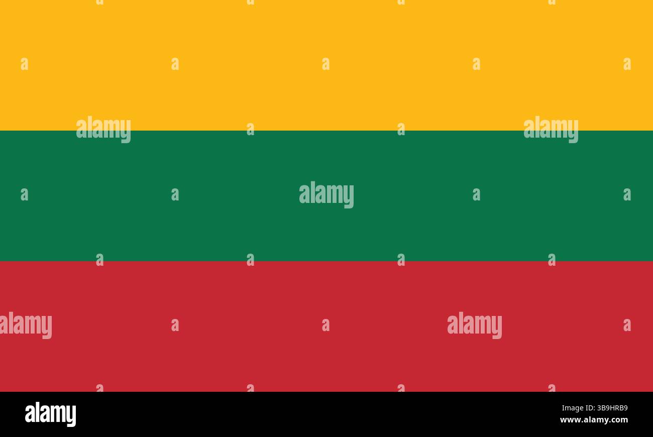 Flag of Lithuania. Lithuania flag official colors and proportion ...