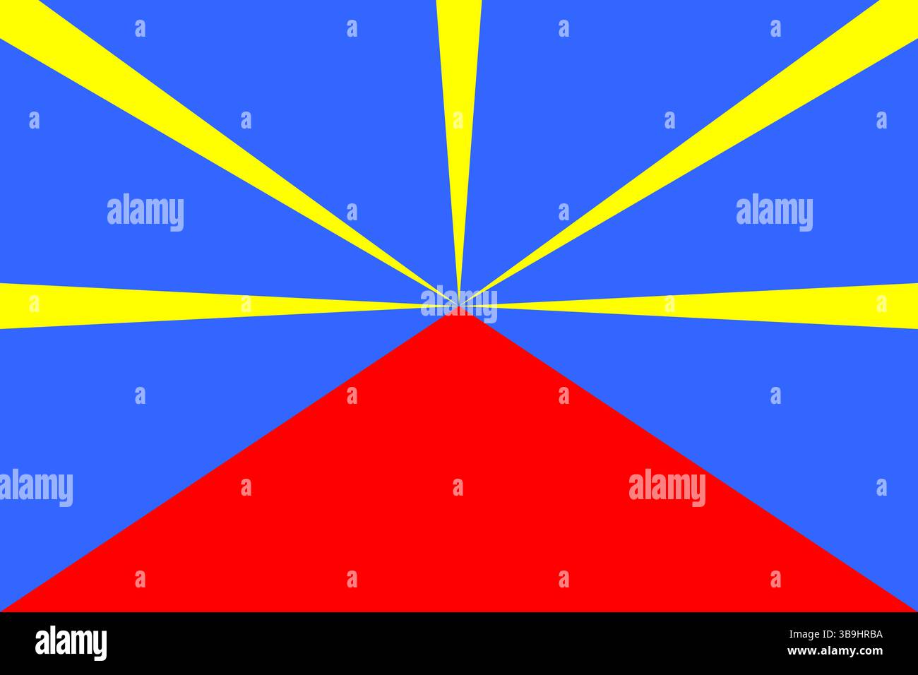 Flag of Reunion. Reunion flag official colors and proportion digital ...