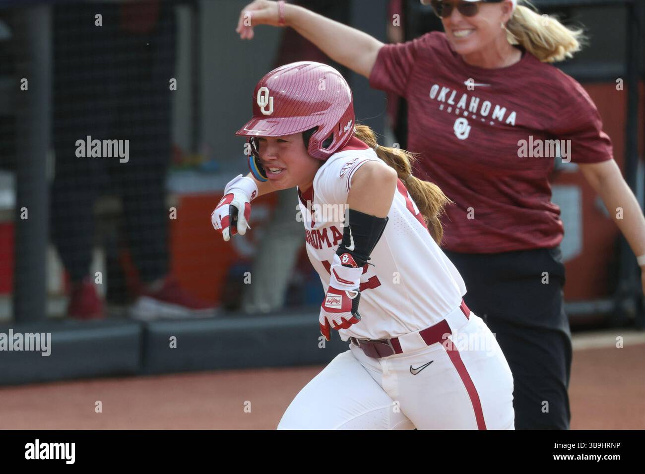 ATHENS, GA - MAY 09: Oklahoma infielder Gabbie Garcia (42) celebrates ...