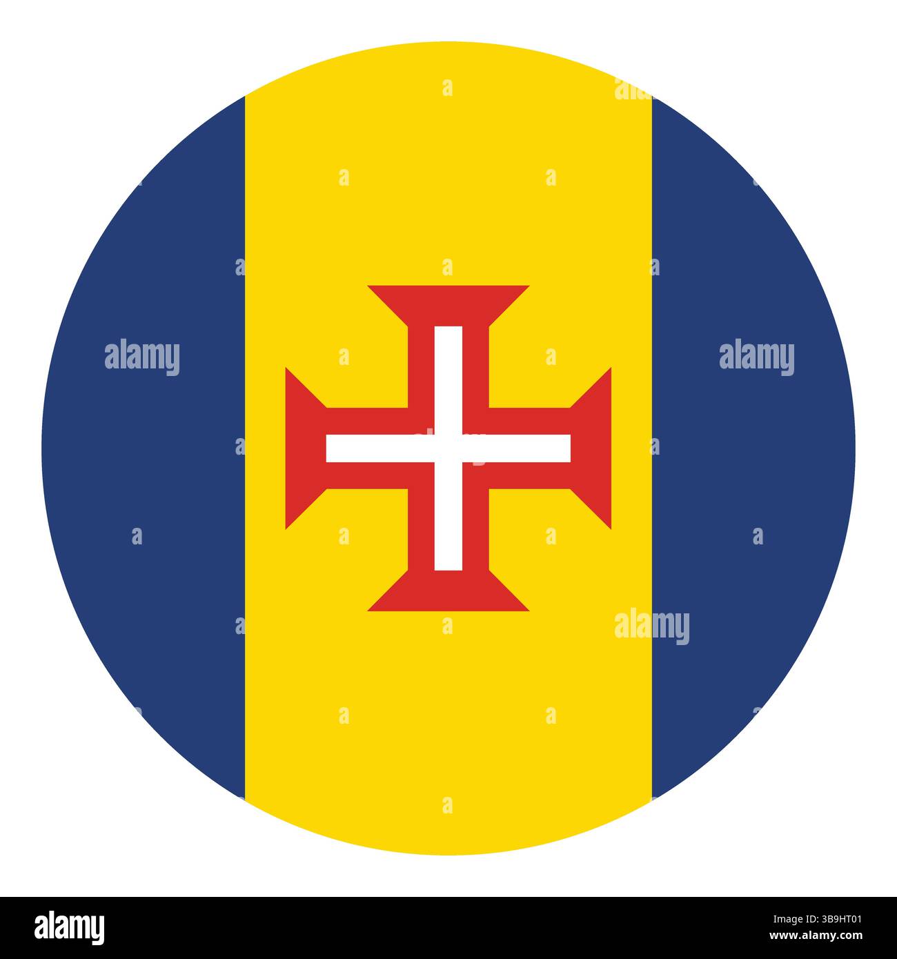 Flag of Madeira. Madeira circle flag logo icon computer vector ...