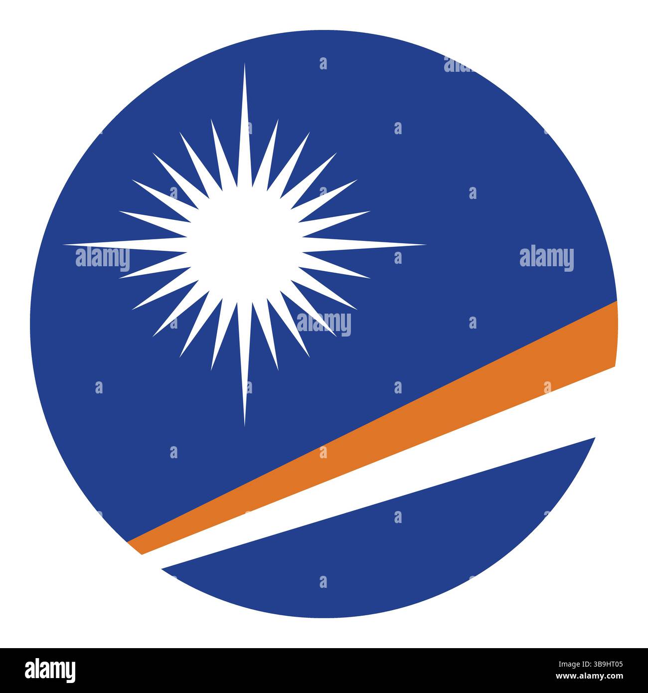 Flag of Marshall Islands. Marshall Islands circle flag logo icon ...