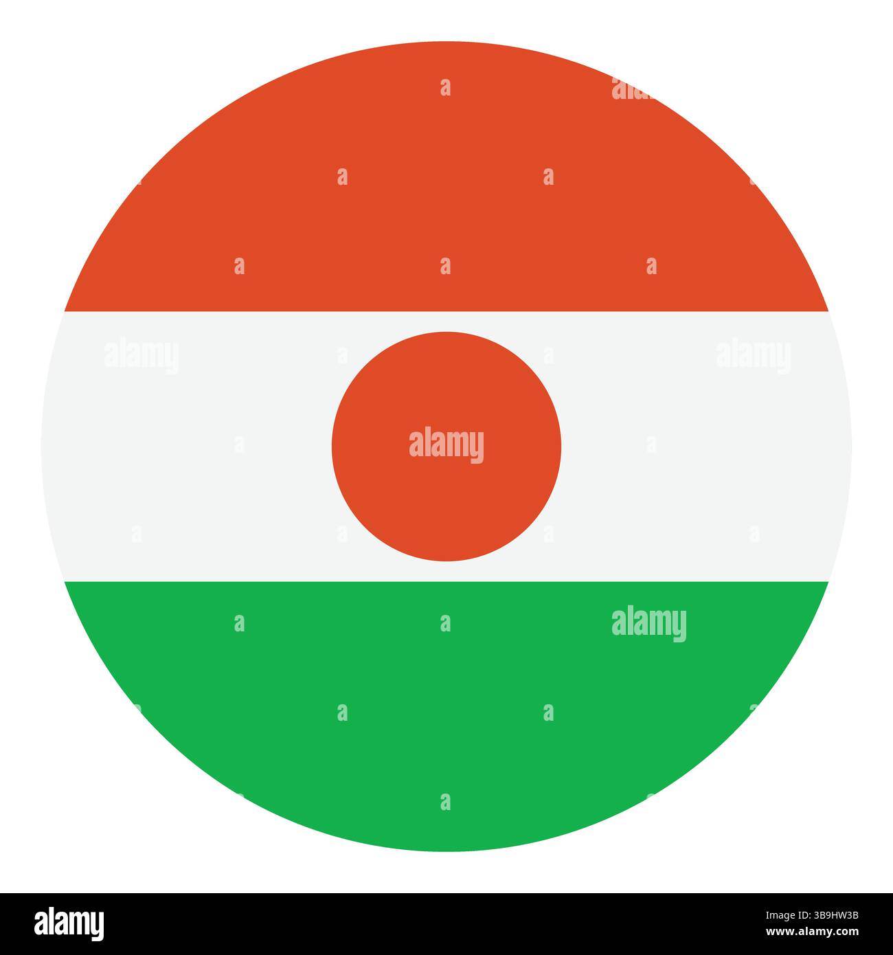 Flag of Niger. Niger circle flag logo icon computer vector illustration design Stock Vector ...