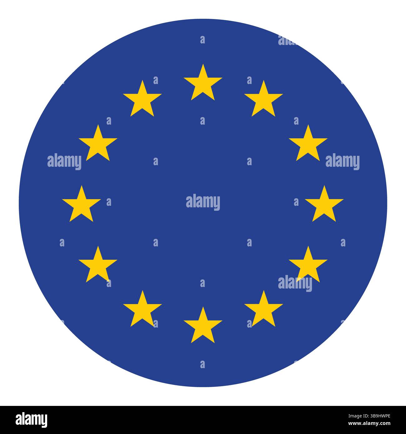 Flag of European Union. EU flag. European Union circle flag logo icon computer vector ...