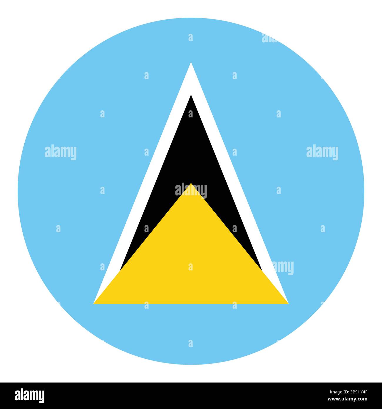 Flag of Saint Lucia. Saint Lucia circle flag logo icon computer vector ...