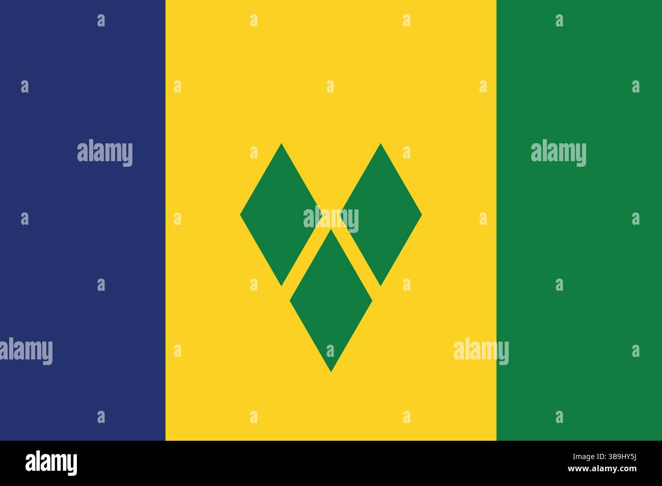 Flag of Saint Vincent and the Grenadines. Saint Vincent and the ...