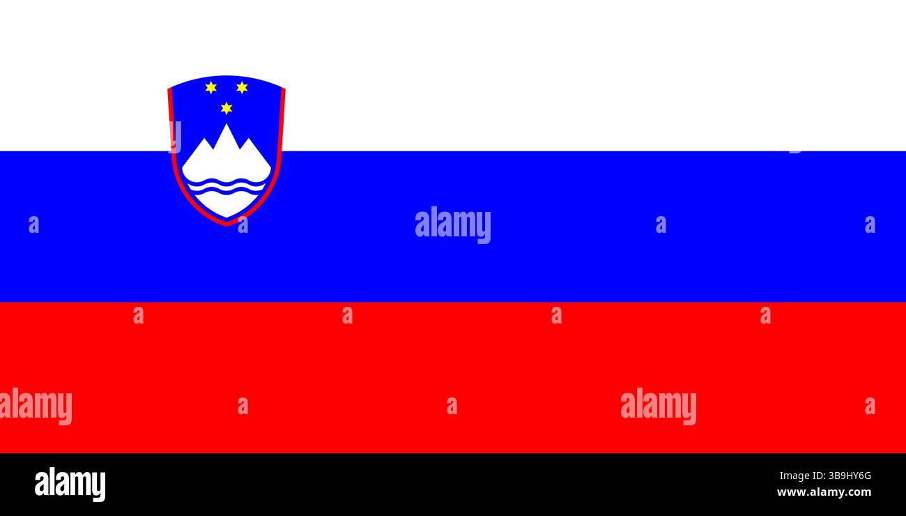 Flag of Slovenia. Slovenia flag official colors and proportion digital ...