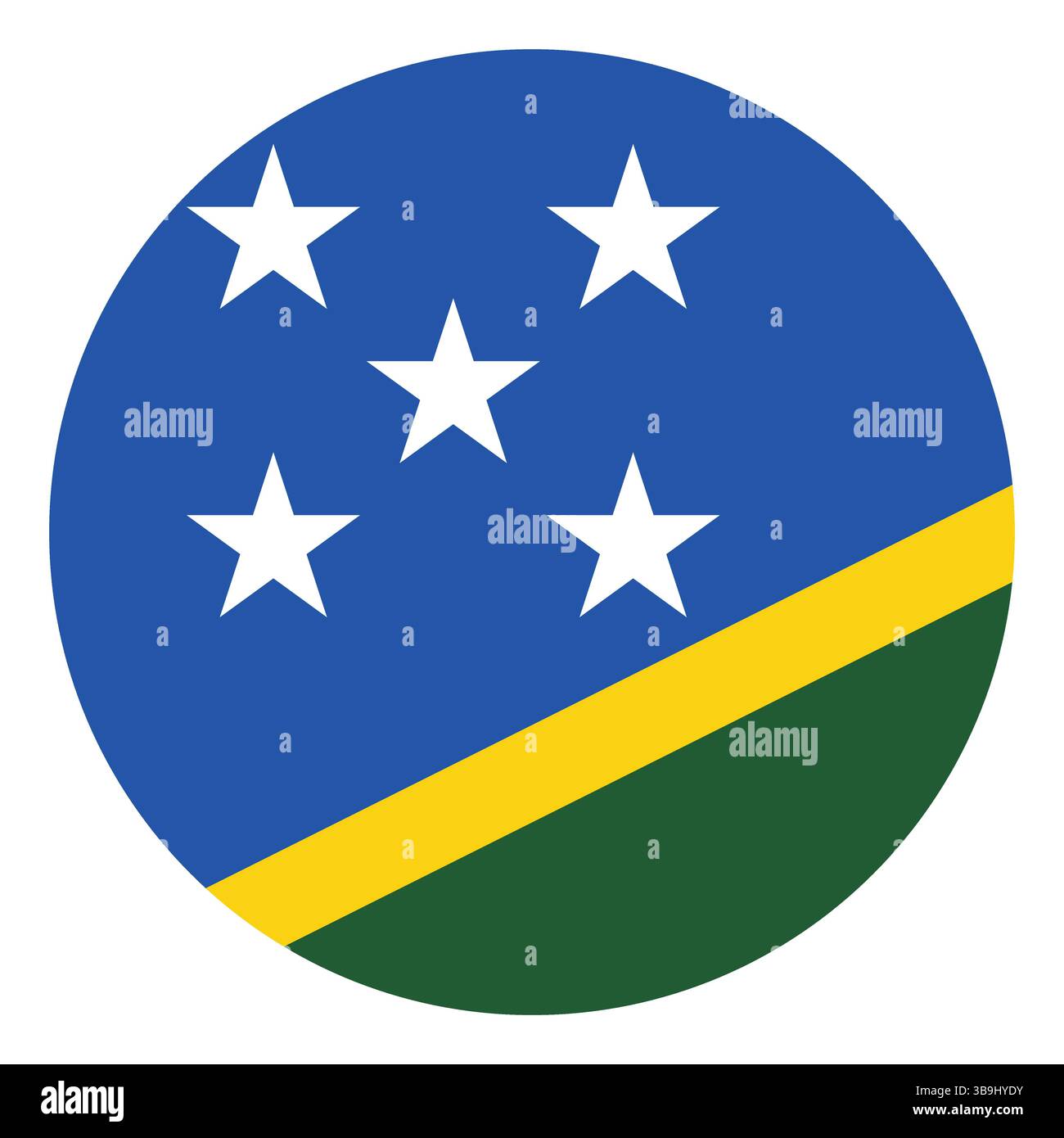Flag of Solomon Islands. Solomon Islands circle flag logo icon computer vector illustration ...