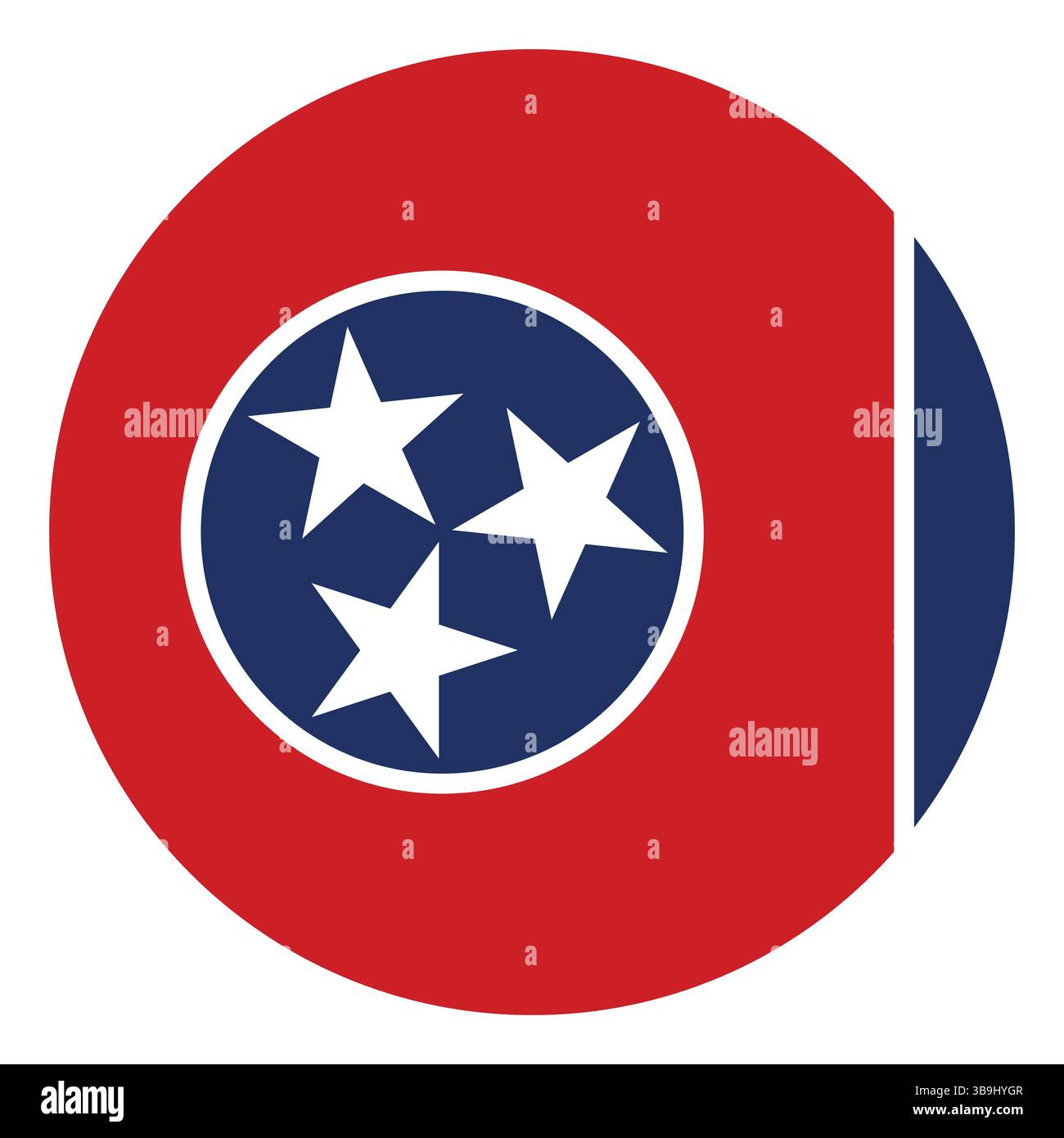 Flag of Tennessee. Tennessee circle flag logo icon computer vector ...