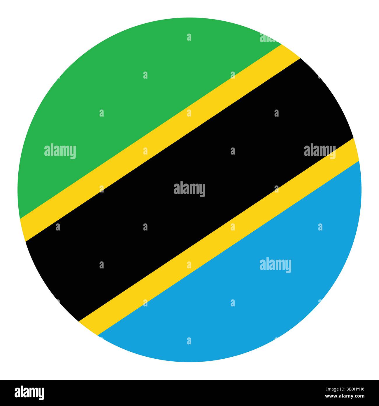 Flag of Tanzania. Tanzania circle flag logo icon computer vector ...