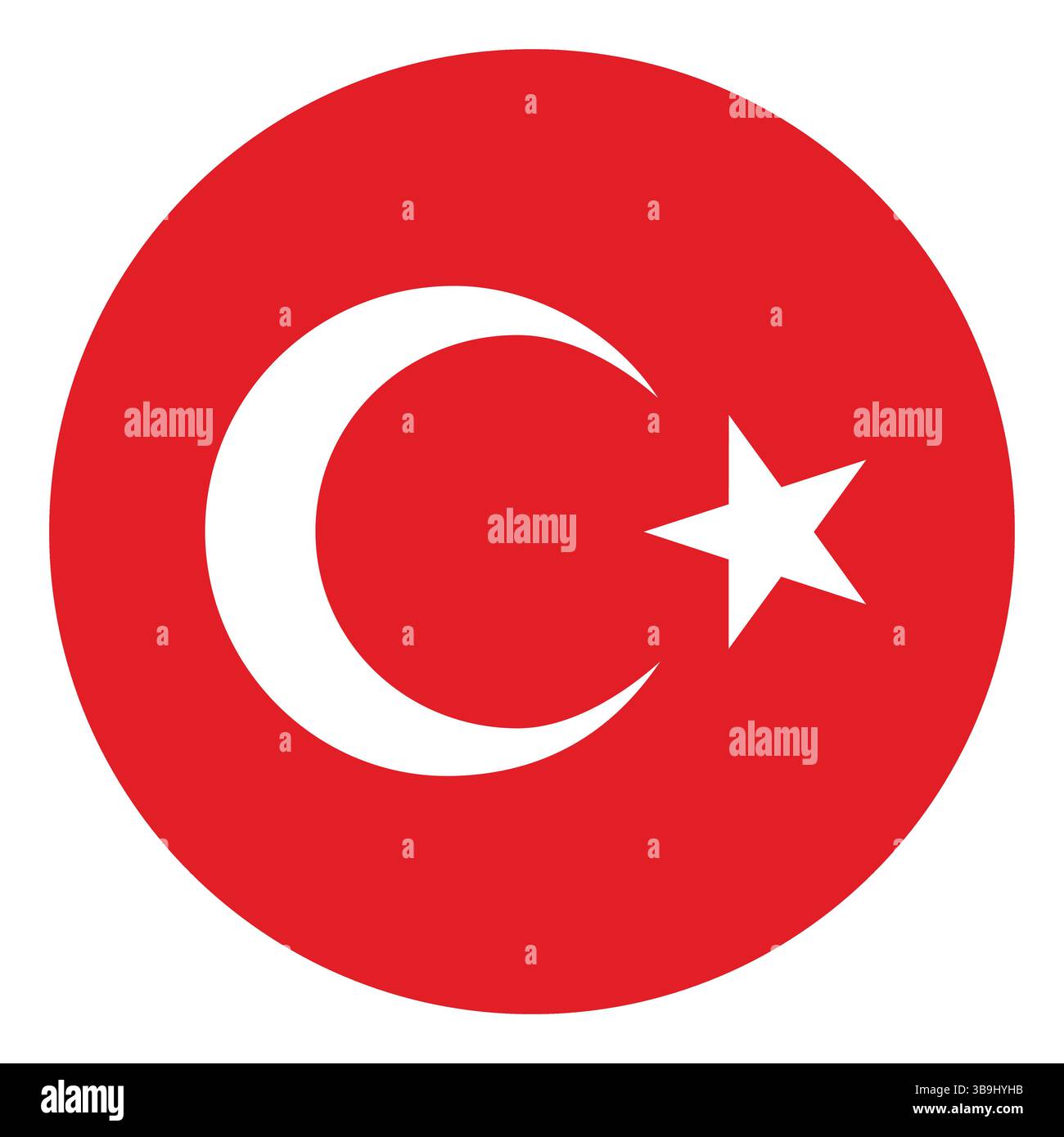 Flag of Turkey. Turkey circle flag logo icon computer vector ...
