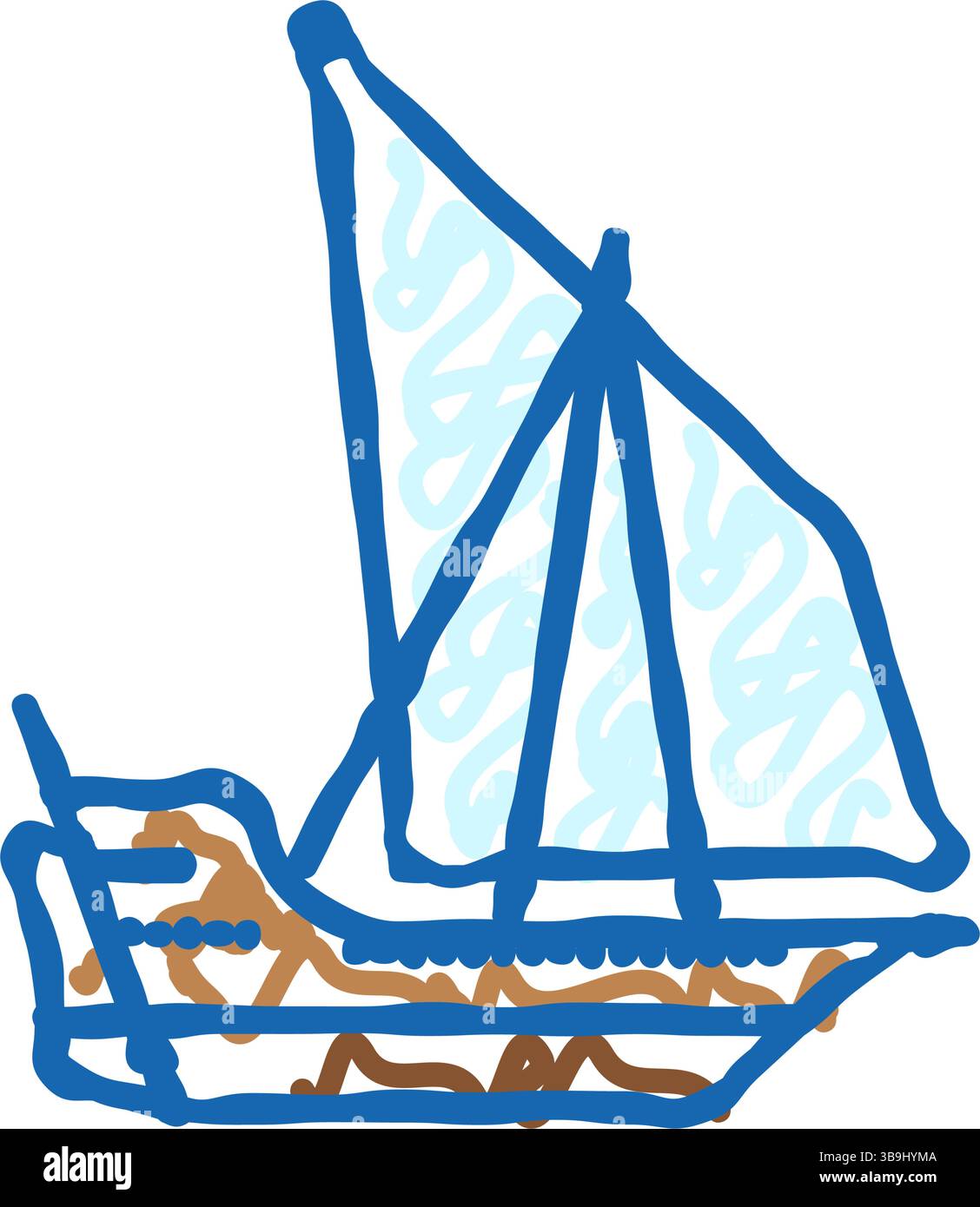 dhow ancient ship icon doodle illustration Stock Vector Image & Art - Alamy