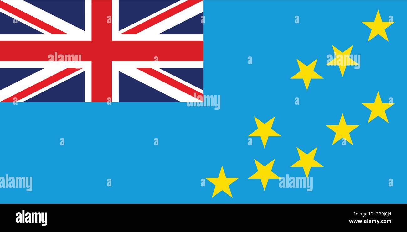 Flag of Tuvalu. Tuvalu flag official colors and proportion digital ...