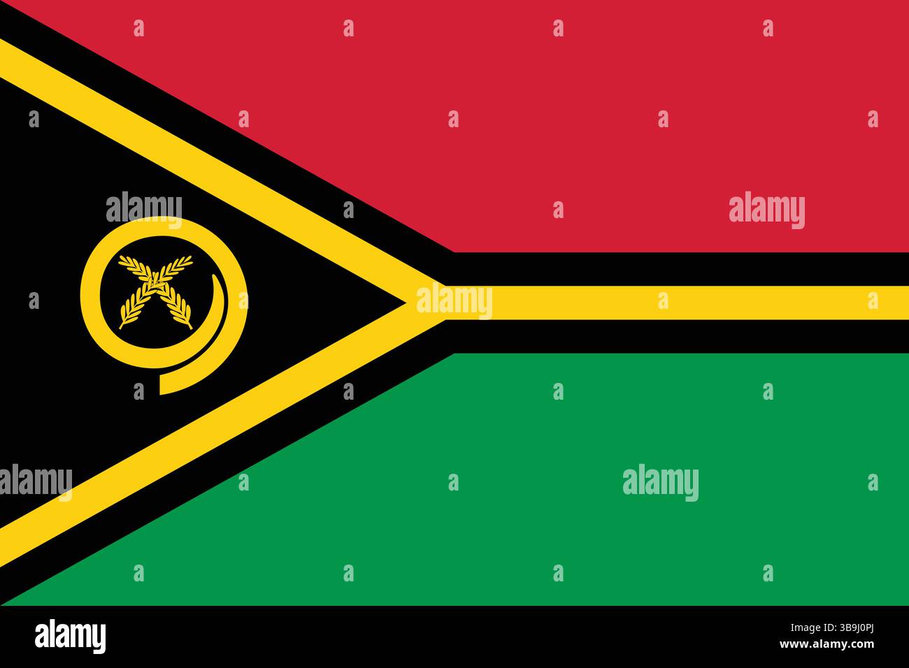 Flag of Vanuatu. Vanuatu flag official colors and proportion digital vector illustration Stock ...