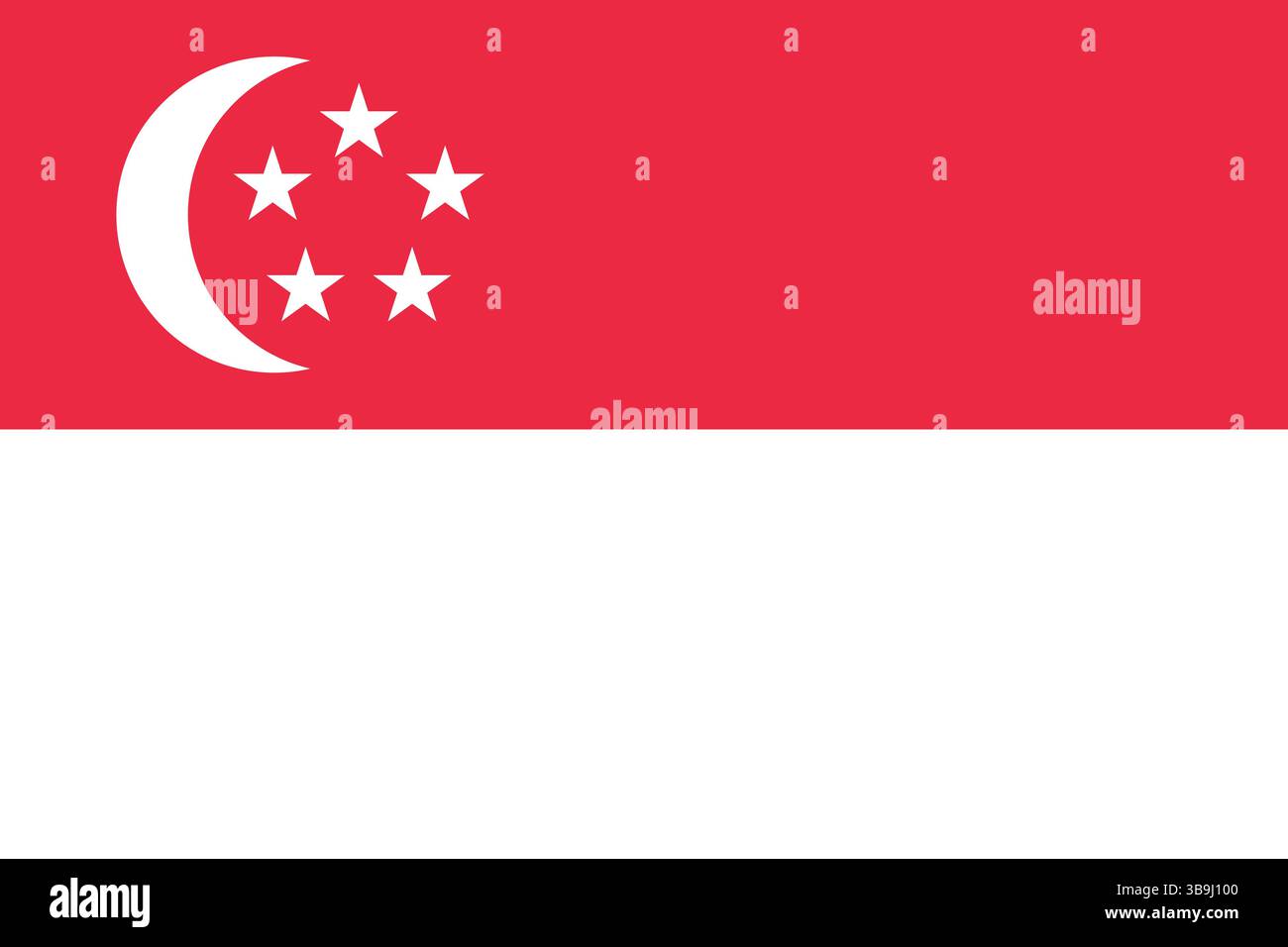 Flag of Singapore. Singapore flag official colors and proportion ...