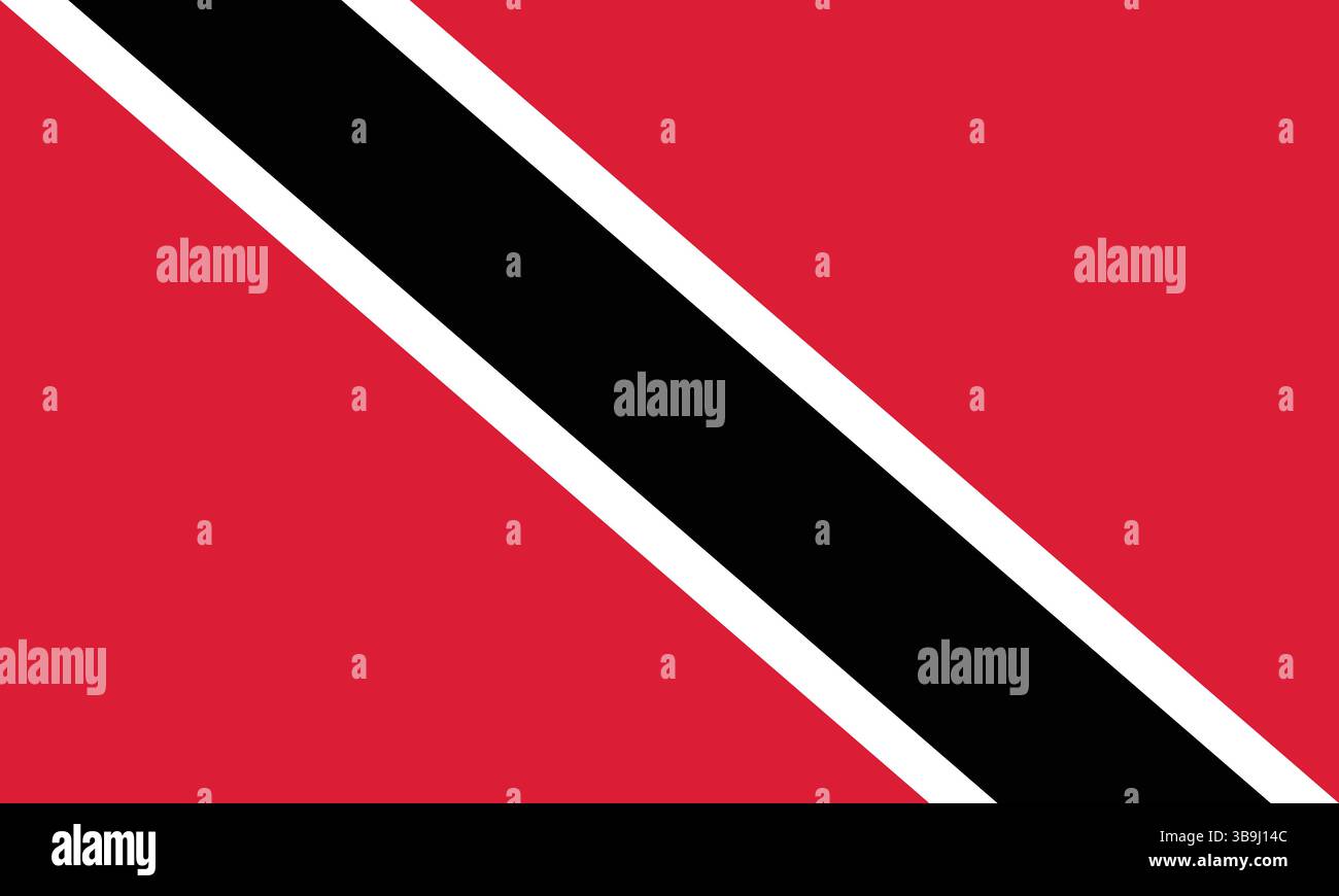 Flag of Trinidad and Tobago. Trinidad and Tobago flag official colors and proportion digital ...