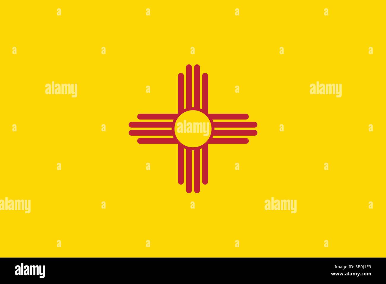 Flag of New Mexico. New Mexico flag official colors and proportion ...