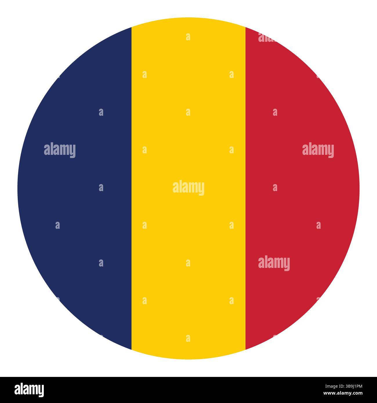 Flag of Chad. Chad circle flag logo icon computer vector illustration ...