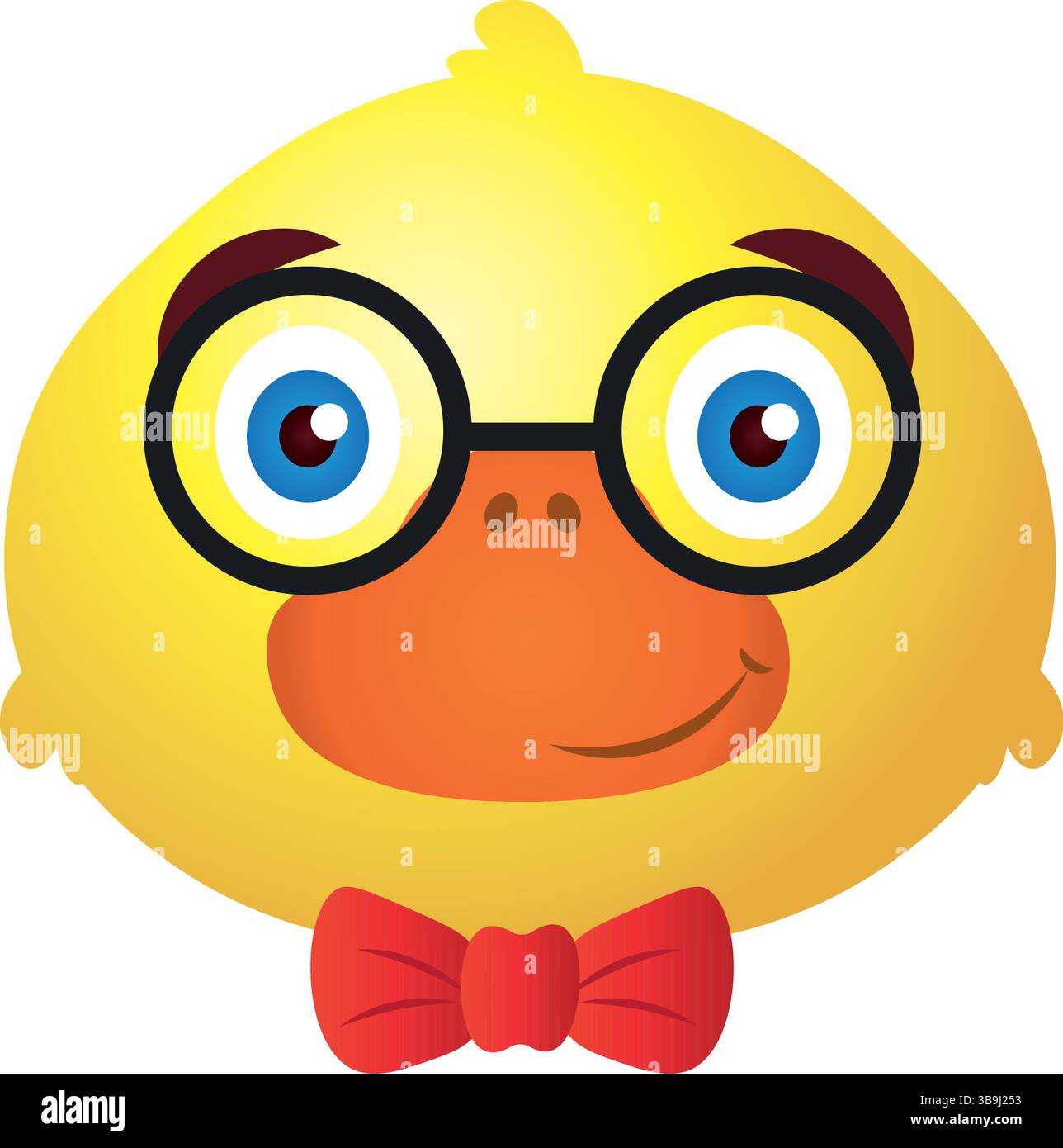 Nerdy duck with glasses smile. Vector illustration Stock Vector Image ...