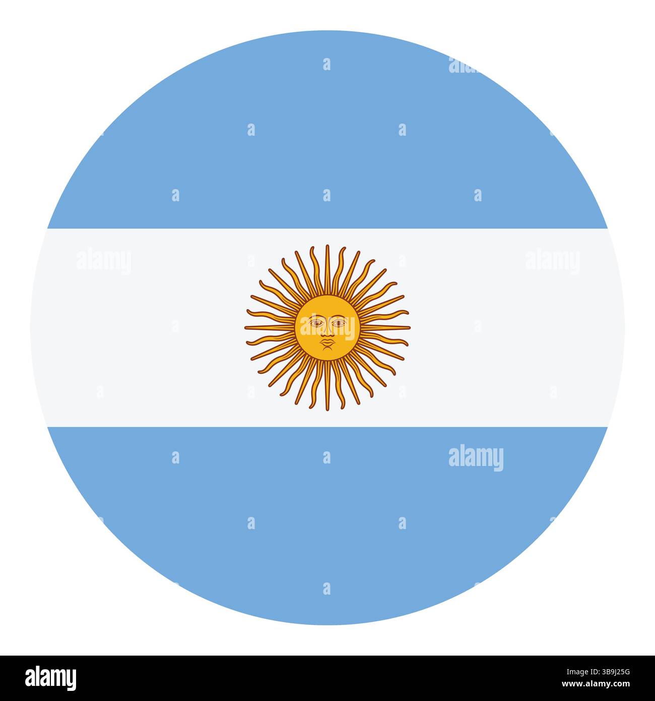 Flag of Argentina. Argentina circle flag logo icon computer vector ...