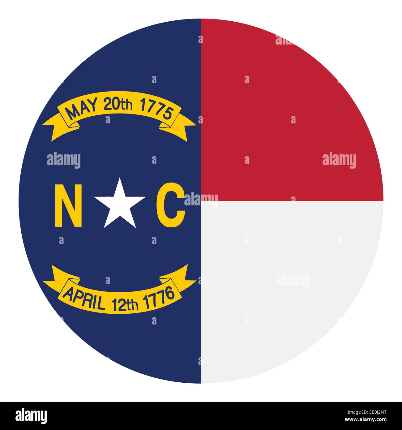 Flag of North Carolina. North Carolina circle flag logo icon computer ...
