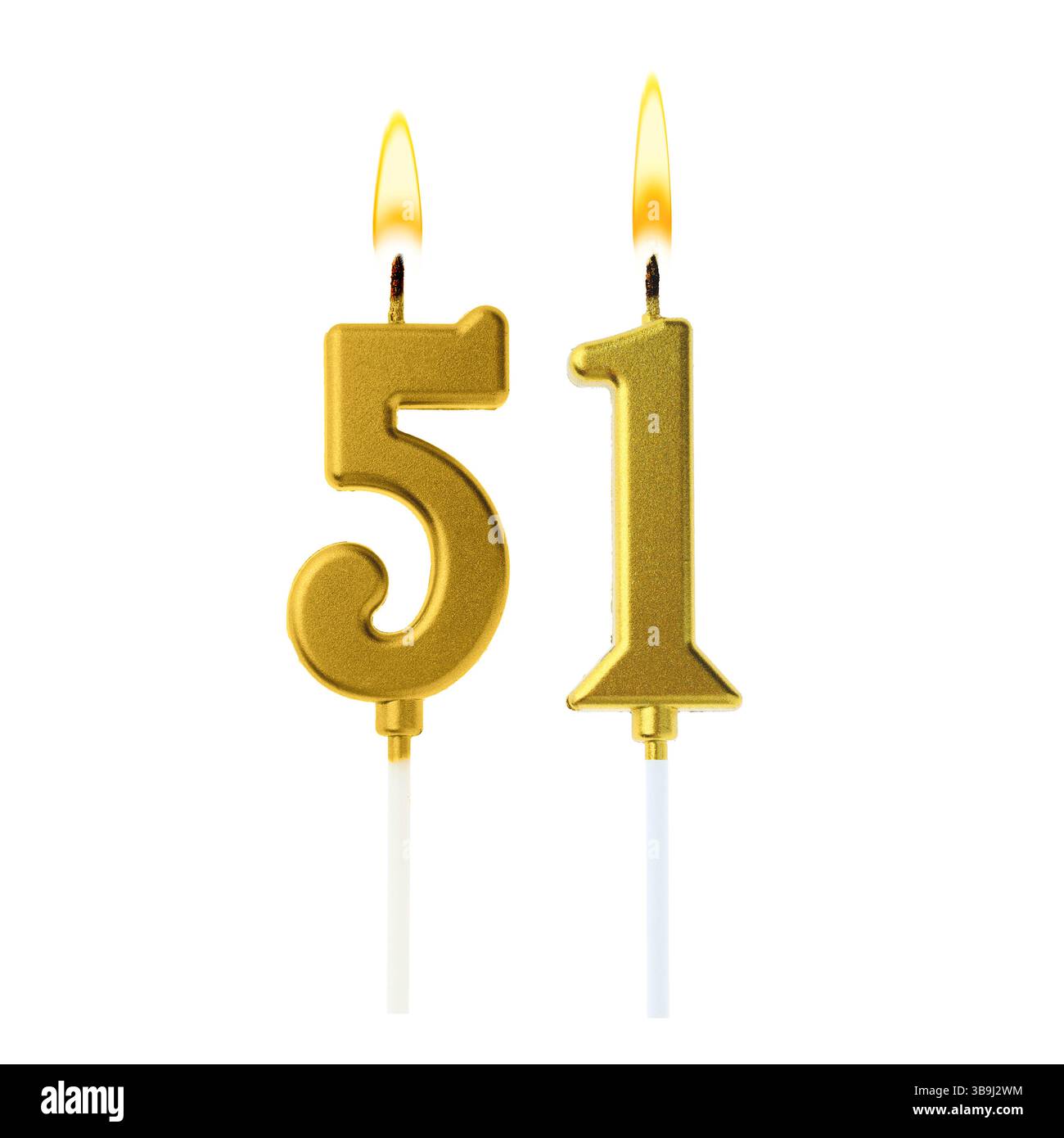 Birthday cake candles number 51 hi-res stock photography and images - Alamy