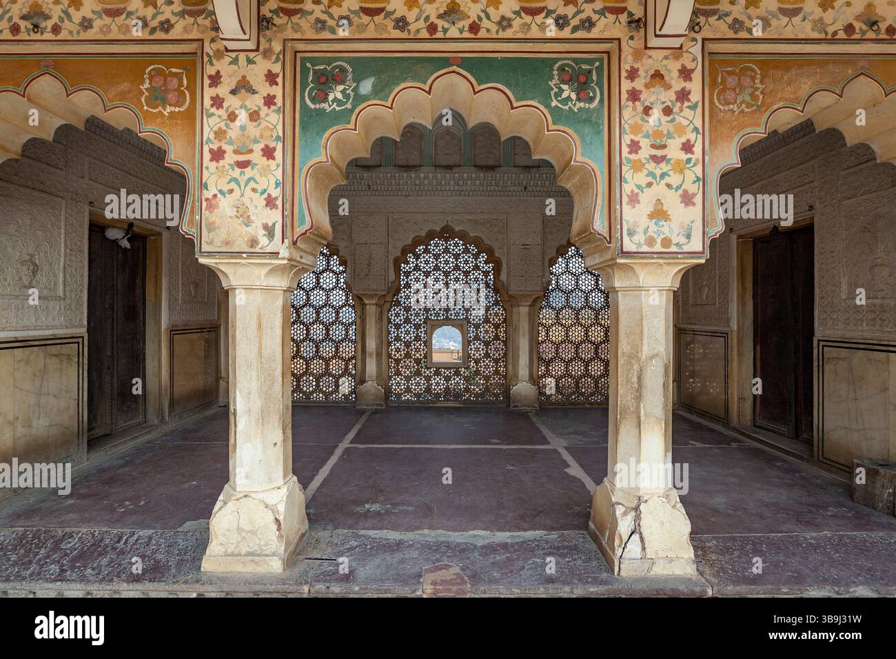 Suhag Mandir, with Jali latticed marble screens, Amber Palace, Amer ...