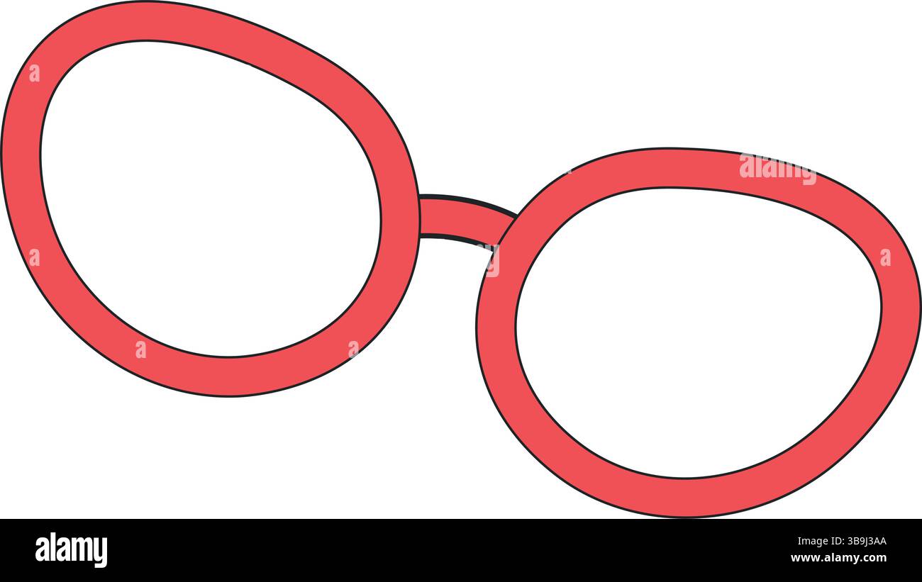 Red retro glasses frame. Vector illustration Stock Vector Image & Art ...