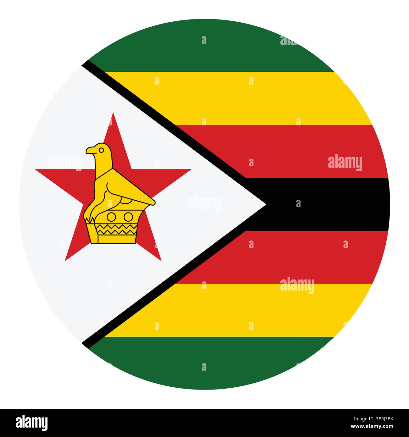Flag of Zimbabwe. Zimbabwe circle flag logo icon computer vector ...