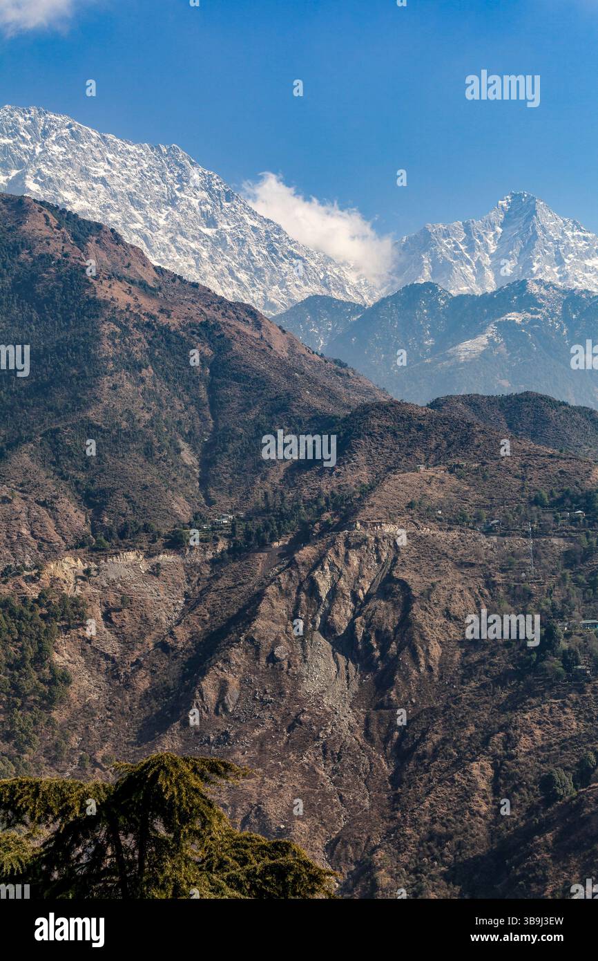 Snow-capped Himalayan peaks, Dharamshala, India Stock Photo - Alamy