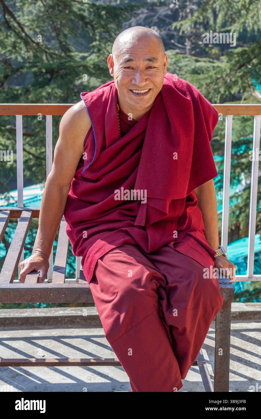 Local Buddhist monk, Dharamshala, India Stock Photo - Alamy