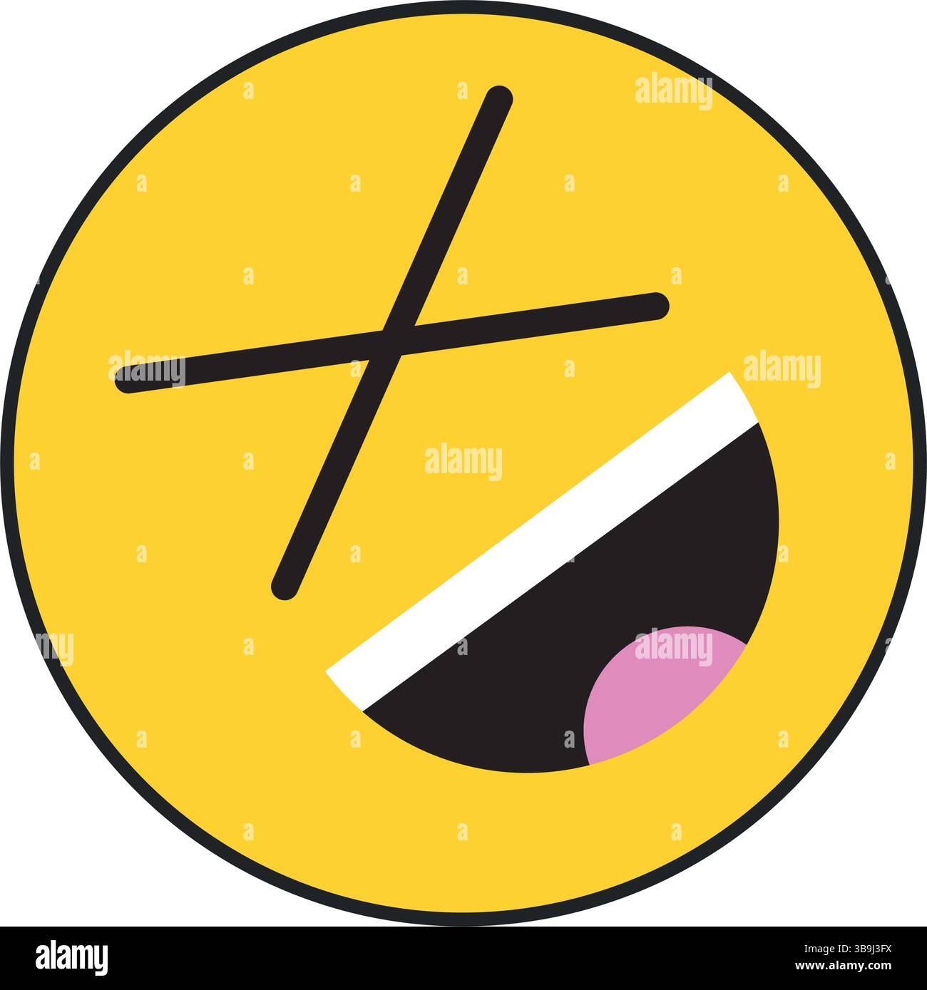 Crazy laughing emoji face. Vector illustration Stock Vector Image & Art ...