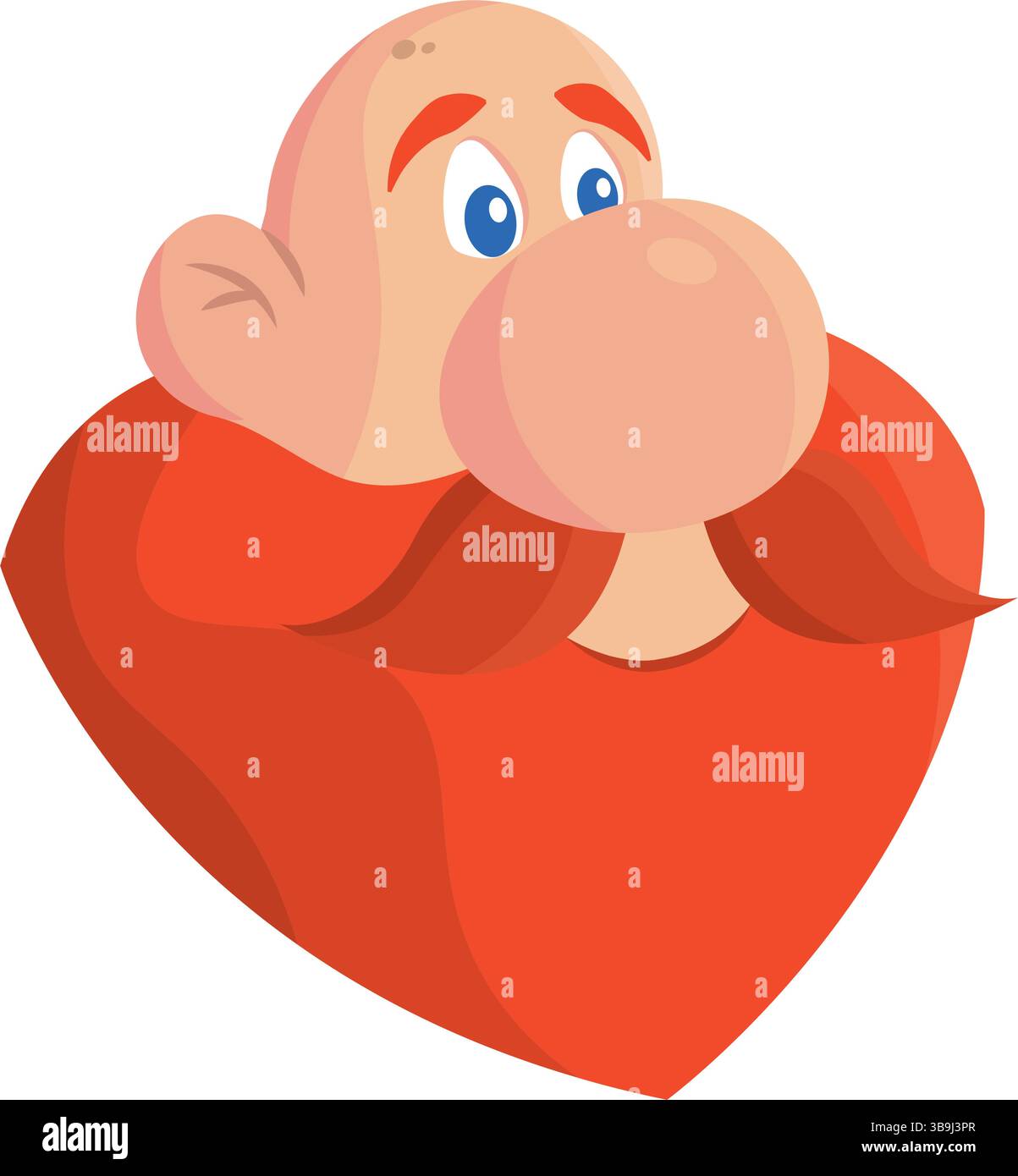 Big nose red beard viking. Vector illustration Stock Vector Image & Art ...