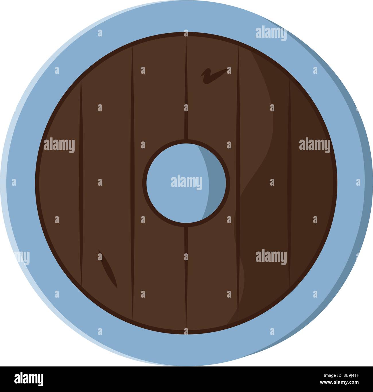Round cartoon viking shield. Vector illustration Stock Vector Image ...