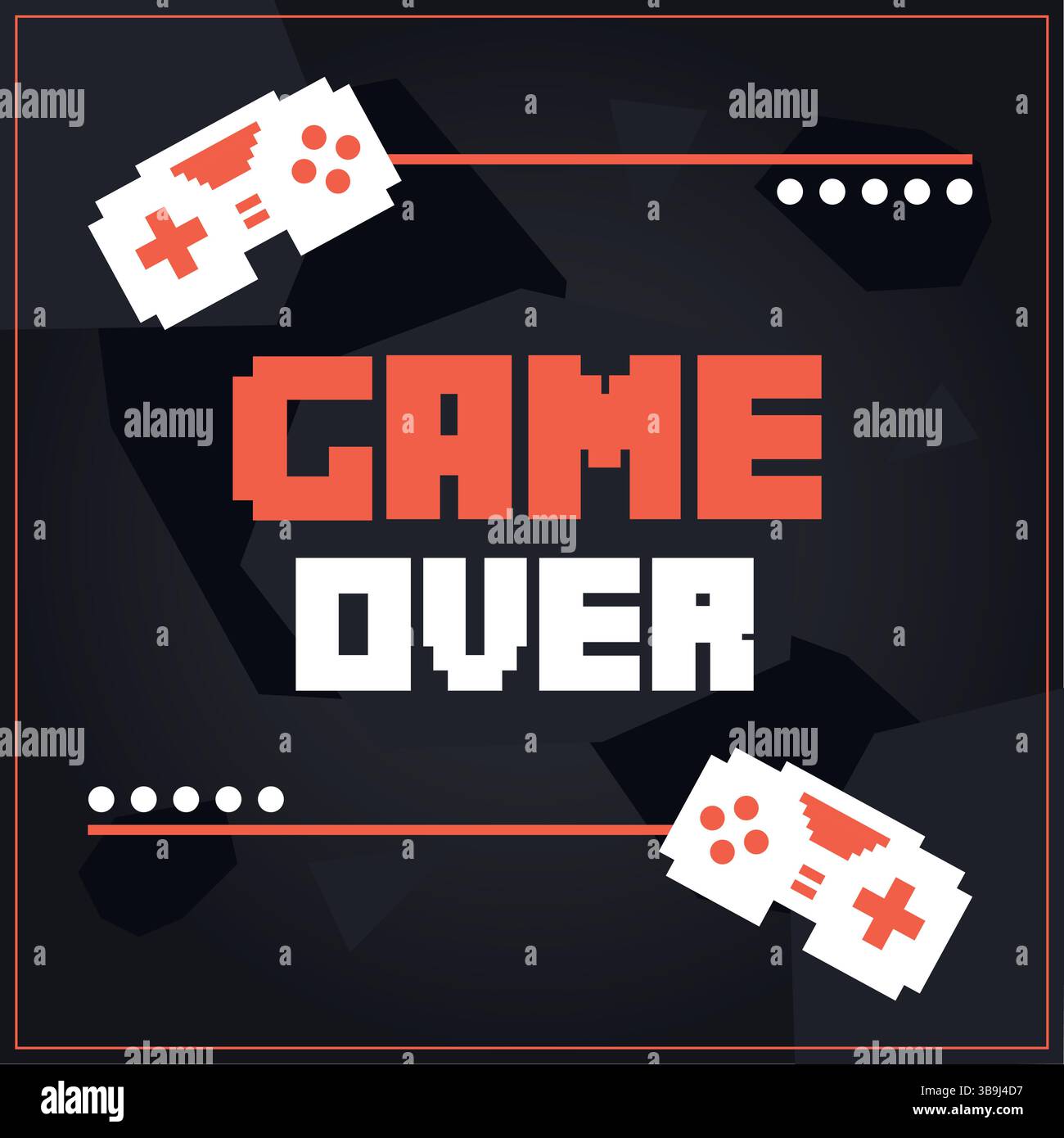 Game over screen message Stock Vector Images - Alamy