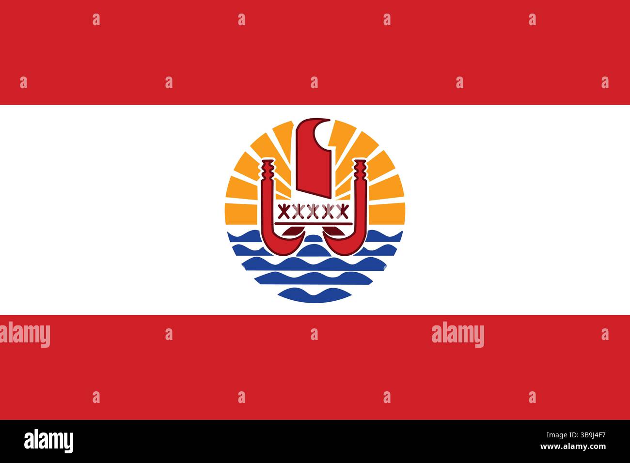 Flag of French Polynesia. French Polynesia flag official colors and ...