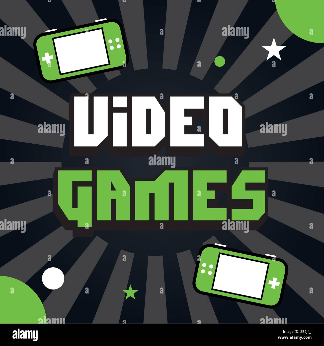 Green video games poster. Vector illustration Stock Vector Image & Art ...