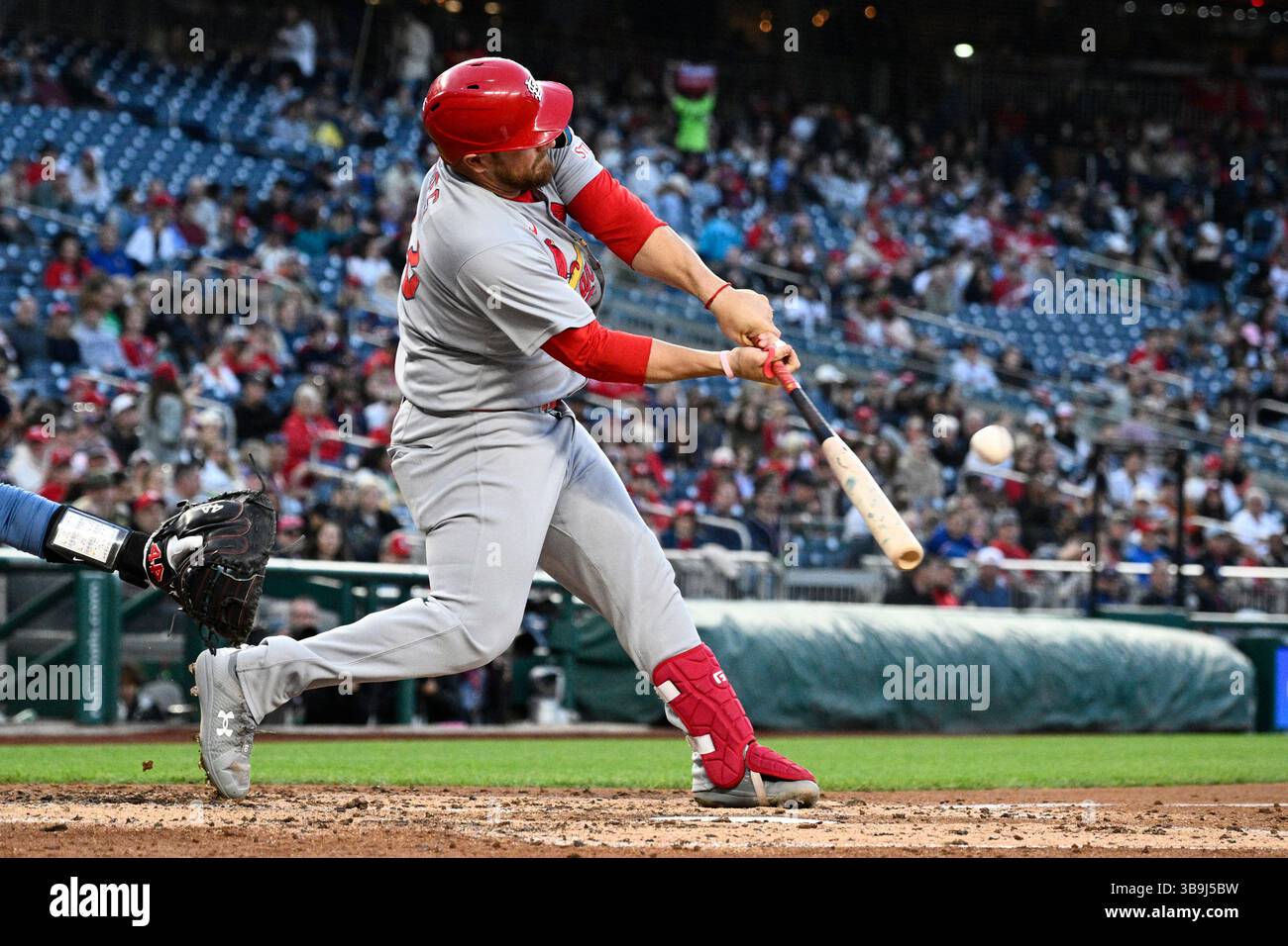 St. Louis Cardinals' Pedro Pages doubles during the fourth inning of a ...