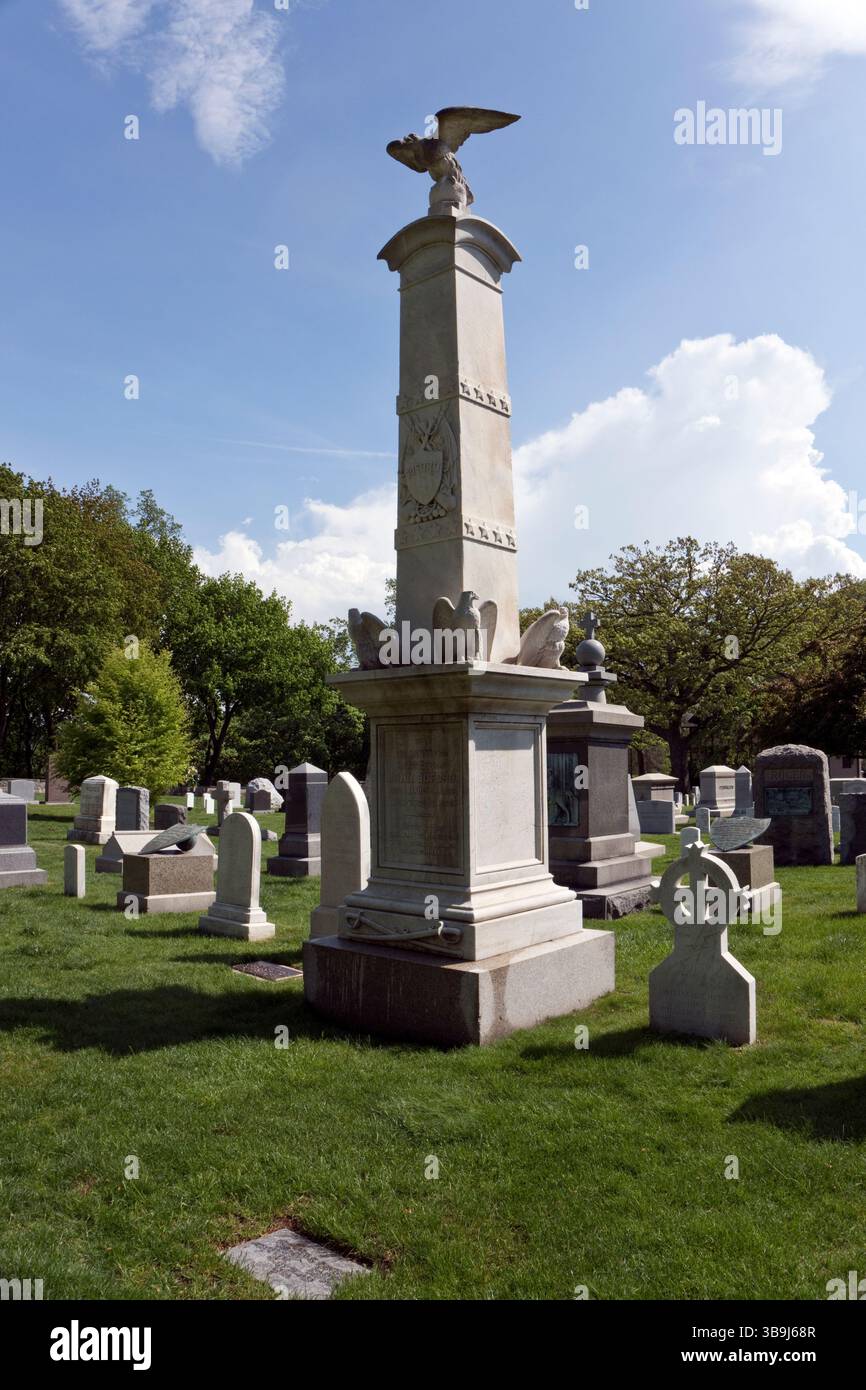 Grave of Civil War Union Major General John Buford, a cavalry commander ...