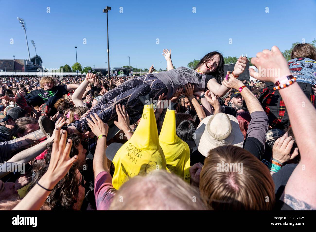 Festivalgoers are seen during Sonic Temple Art and Music Festival on ...