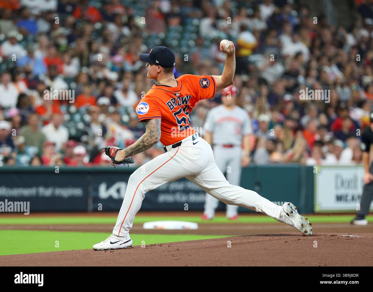 HOUSTON, TX - MAY 09: Houston Astros starting pitcher Hunter Brown (58 ...