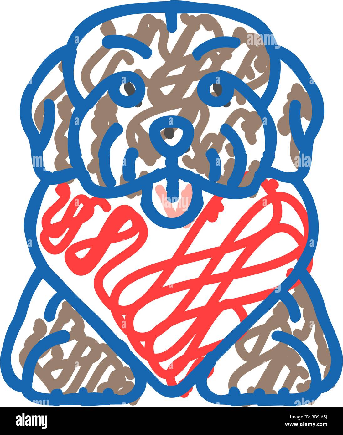 heart dog icon doodle illustration Stock Vector Image & Art - Alamy