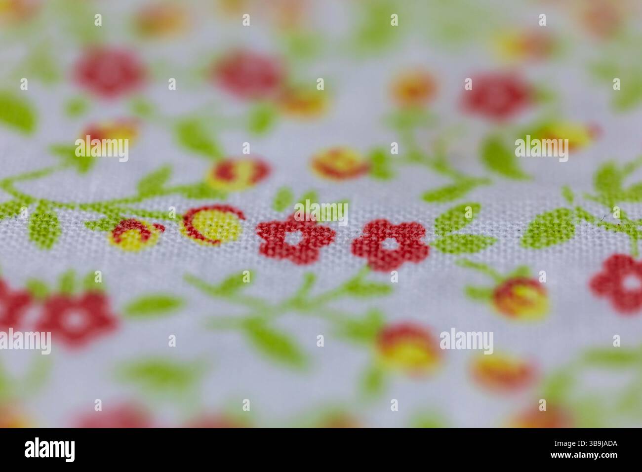 Full screen background of fabric with vintage print and soft texture ...