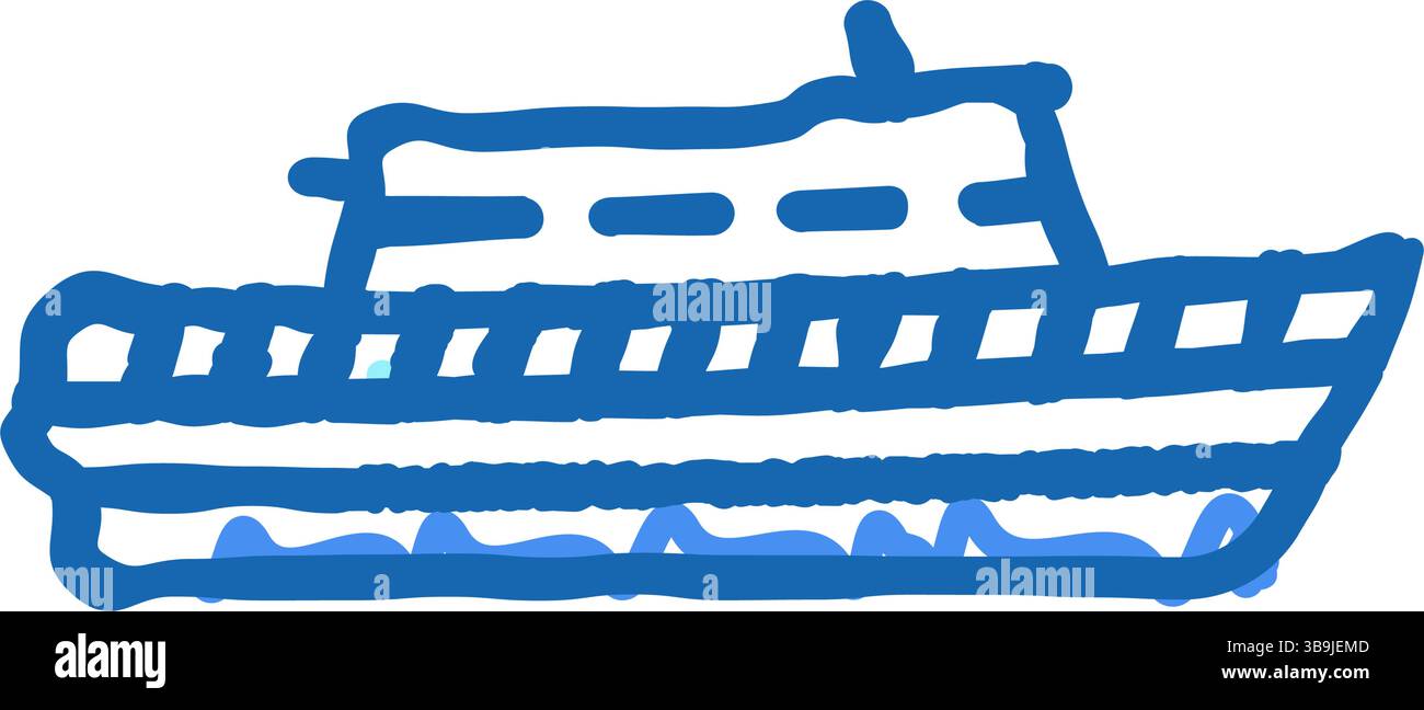 ferry ship icon doodle illustration Stock Vector Image & Art - Alamy