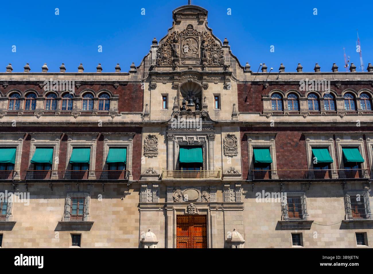 Midday photo of the National Palace in Mexico City, showing its ...
