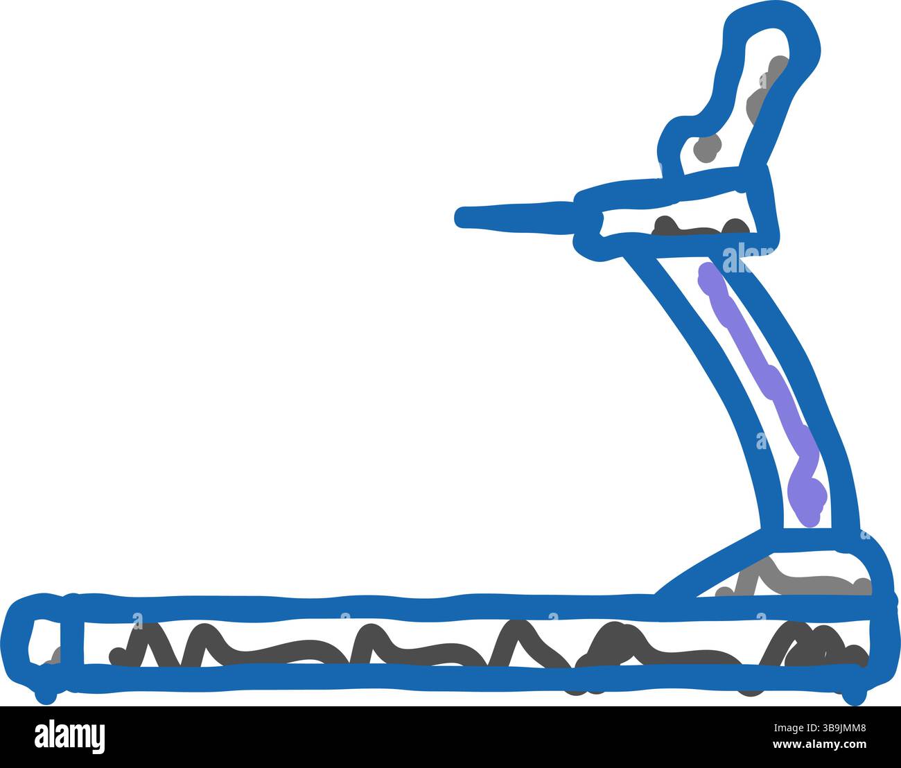 treadmill fitness tool icon doodle illustration Stock Vector Image ...