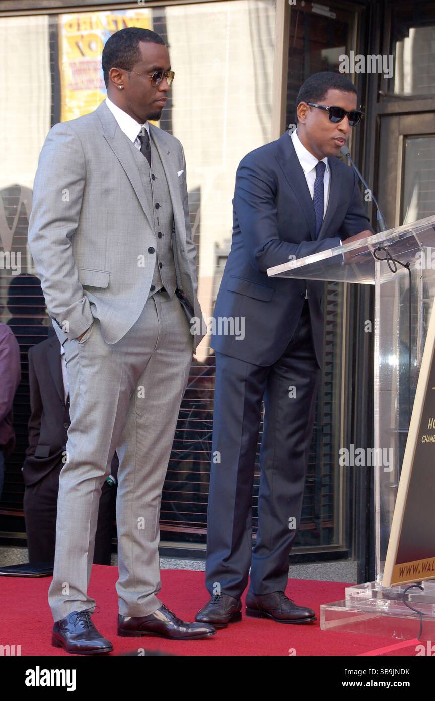 Sean "Diddy" Combs and Kenneth "Babyface" Edmonds pose together during ...