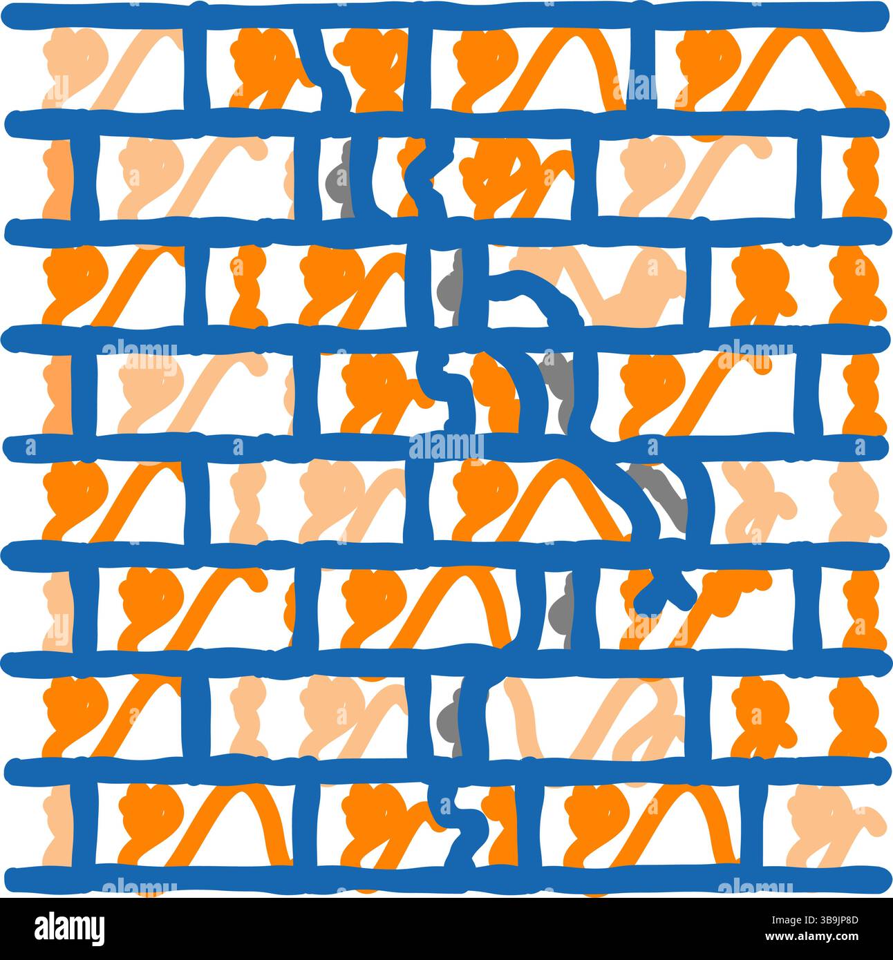 cracked wall fracture icon doodle illustration Stock Vector Image & Art ...