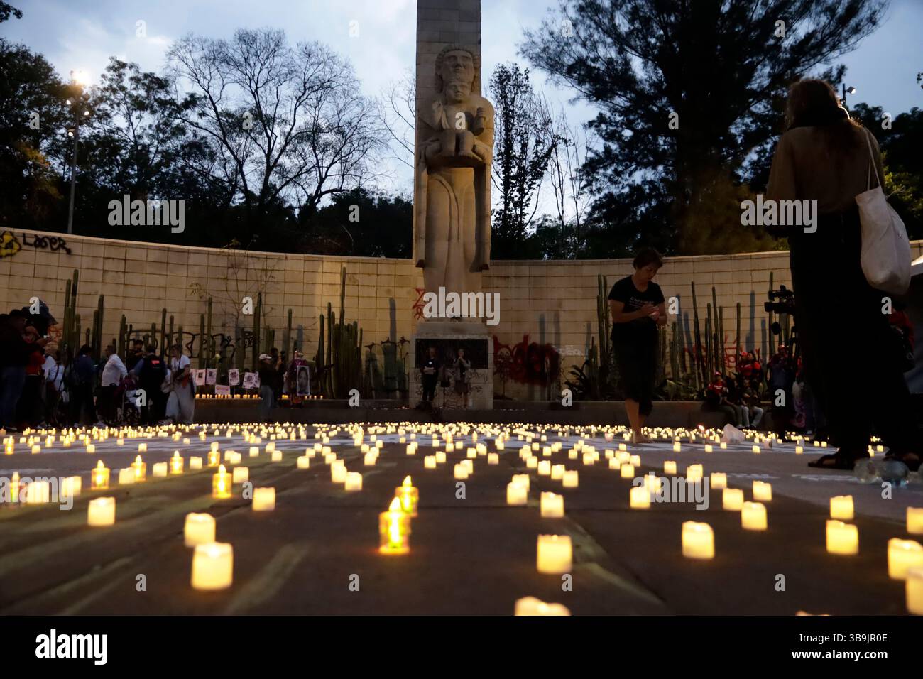 Mexico City, Mexico. 09th May, 2025. Activists and relatives of missing persons take part in an ...