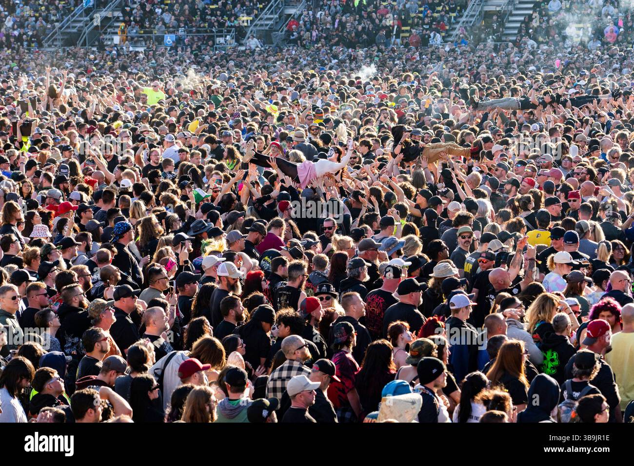 Festivalgoers are seen during Sonic Temple Art and Music Festival on ...
