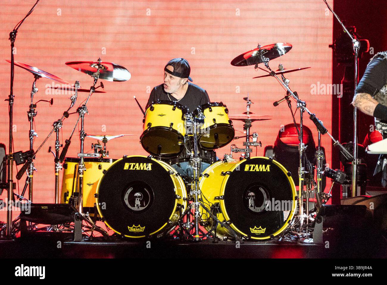 Lars Ulrich of Metallica performs during Sonic Temple Art and Music ...